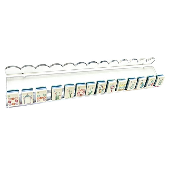 Magnetic Scalloped Mahjong Racks with Pushers, Clear Acrylic Tile ...