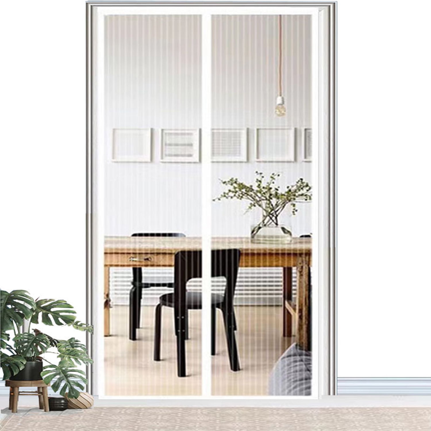 Magnetic Screen Door Curtain ,Powerful Magnets, Easy Install,Mosquito Net Screen Door, Hands ...