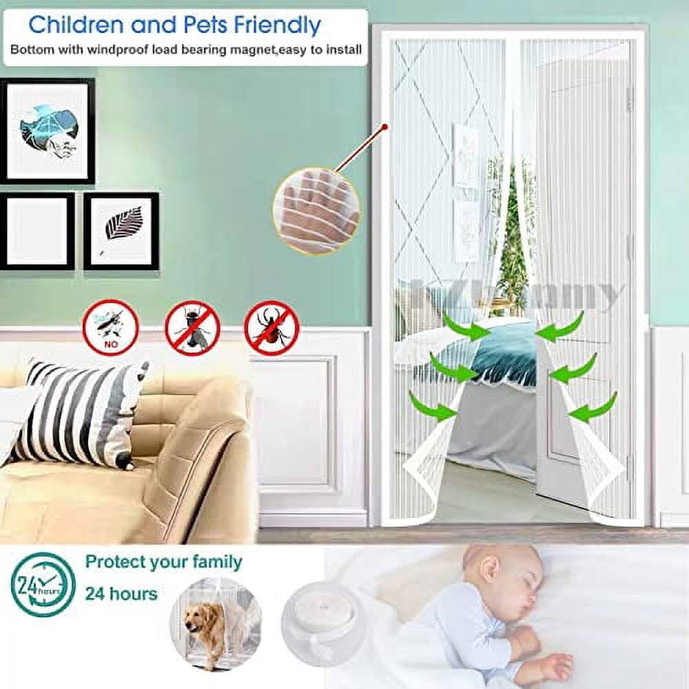 Magnetic Screen Door,Door Screen Magnetic Closure,Shuts Automatically ...