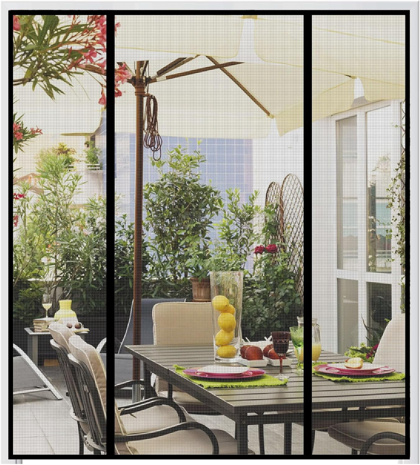Magnetic Screen Door Fits Door Size 70" x 96, Screen Size 72" x 97 ...