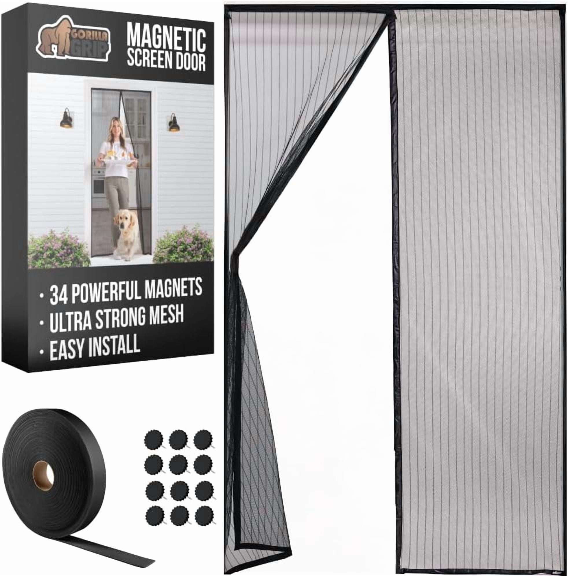 Magnetic Screen Door, Hands Free Mesh Curtain Keeps Bugs and Mosquitos ...