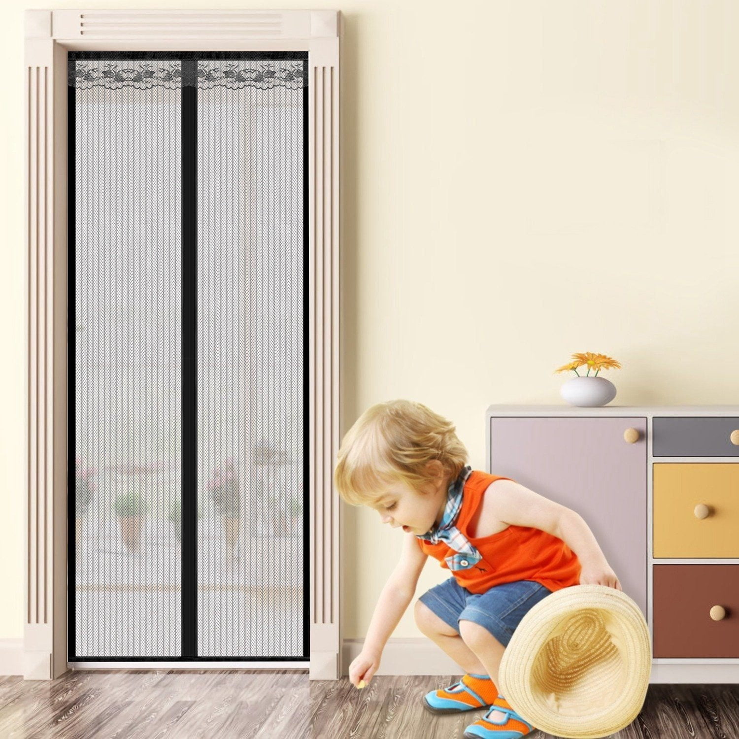 Magnetic Screen Door Hands-free Fly Mesh Door Curtain - Walmart.com