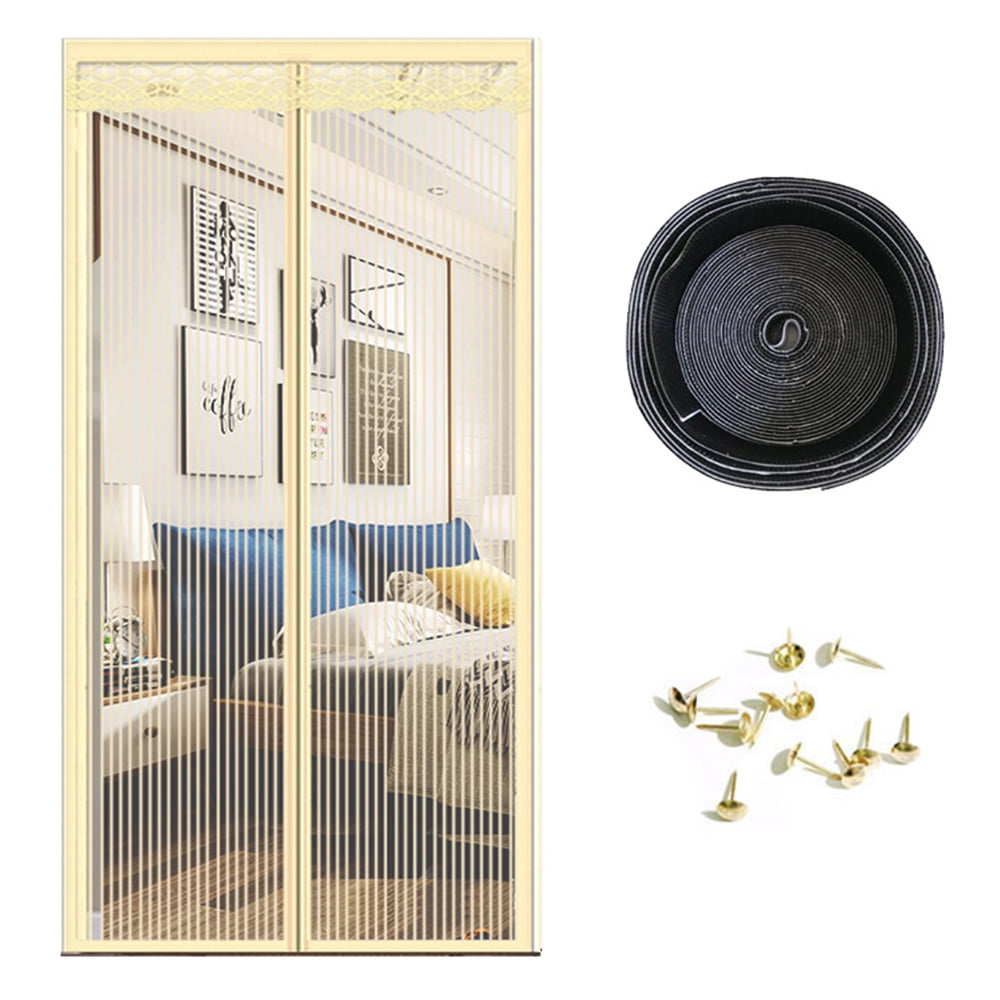 Magnetic Screen Door Magnetic Door Screen Mesh Curtain Pet Friendly Screen Door Mosquito ...