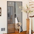 Magnetic Screen Door Mesh Curtain Durable Heavy Duty Mosquito Net Bug ...