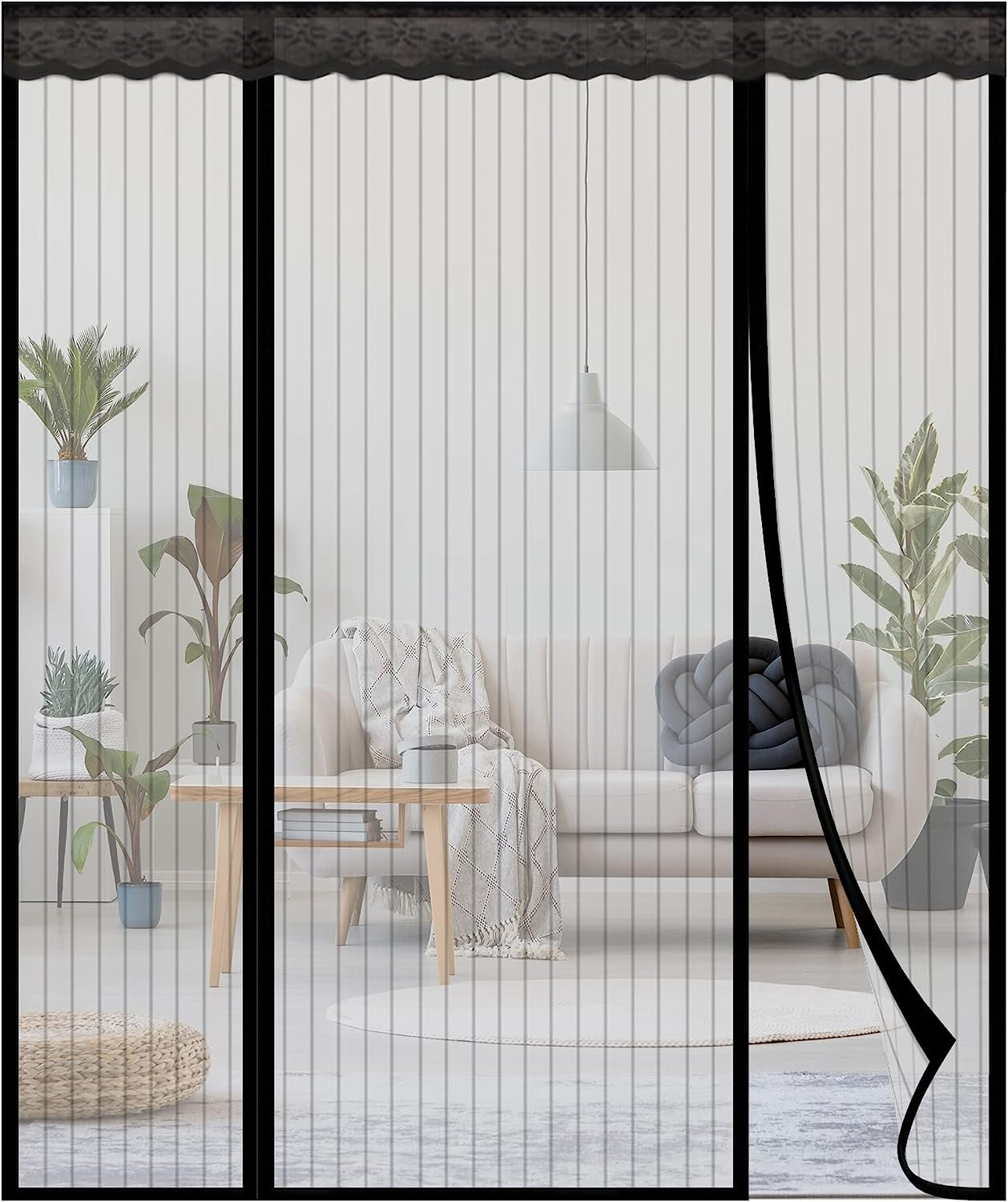 Magnetic Screen Door Mesh - Heavy Duty Double Doors Screen Closure with ...