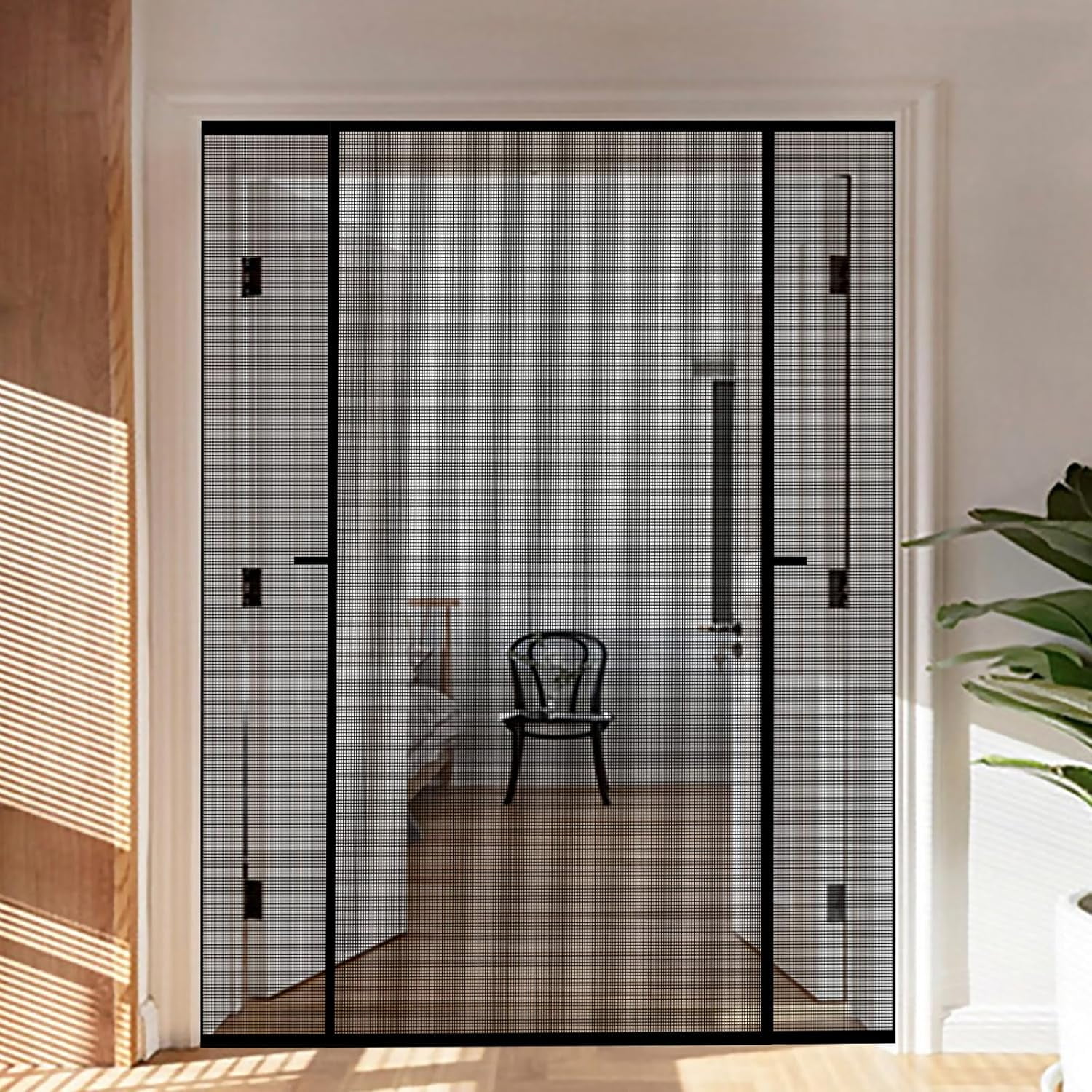 Magnetic Screen Door Mesh with Super Strong Magnets, Double Opening ...