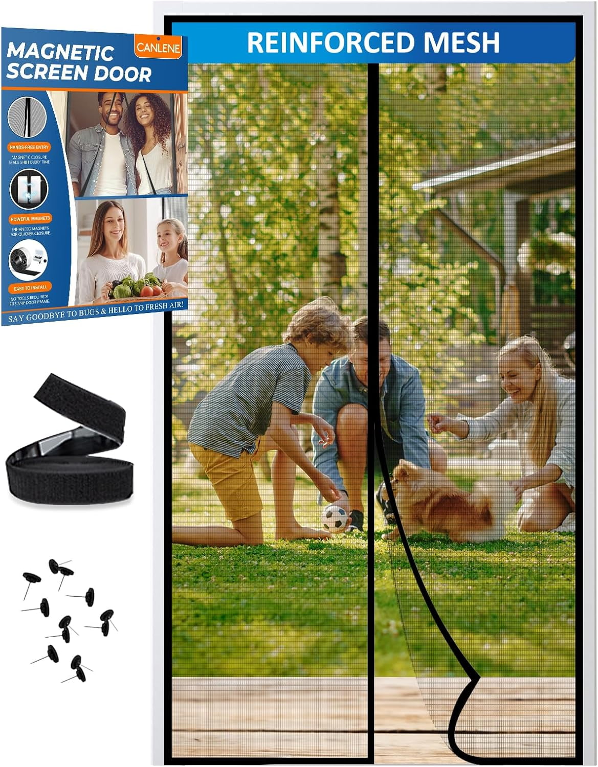 Magnetic Screen Door Polyethylene Terephthalate Mesh Greater Than ...