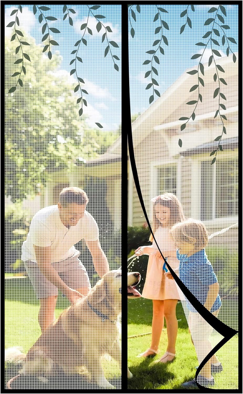 Magnetic Screen Door，Screen Door Mesh，Keep Bugs Out, Heavy-Duty Mesh ...