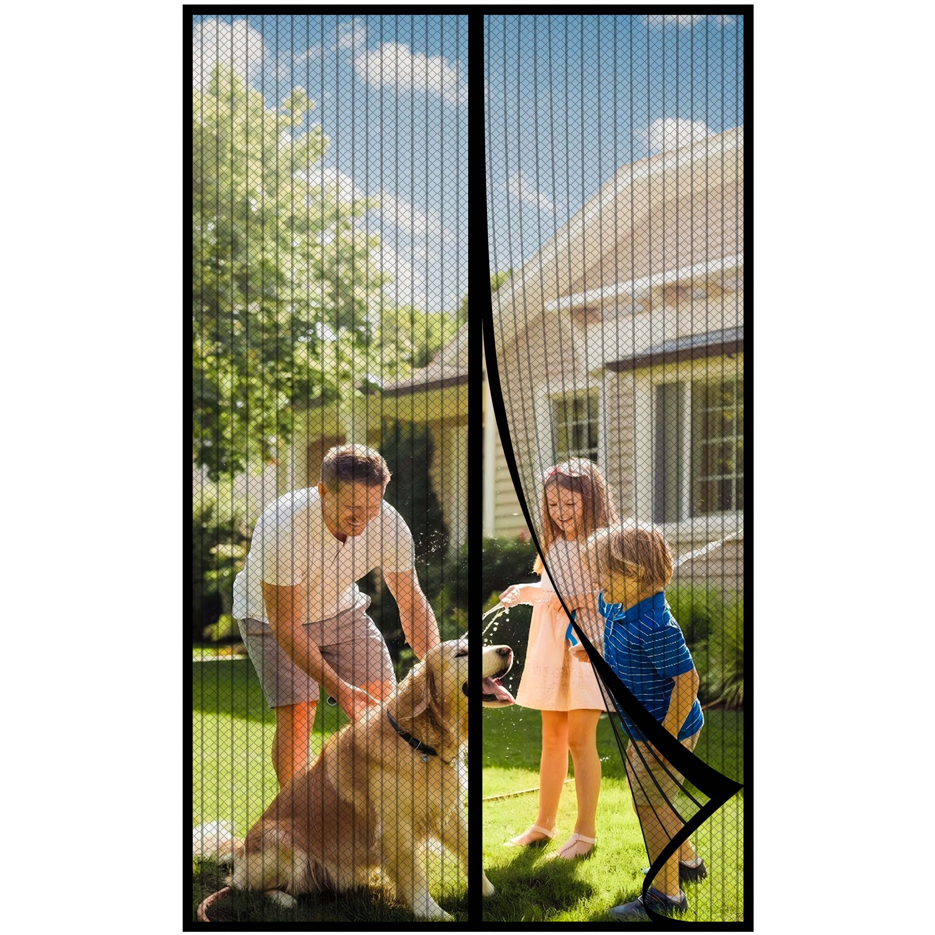 Magnetic Screen Door, Self Sealing Magnets, Easy Install Screen Doors ...