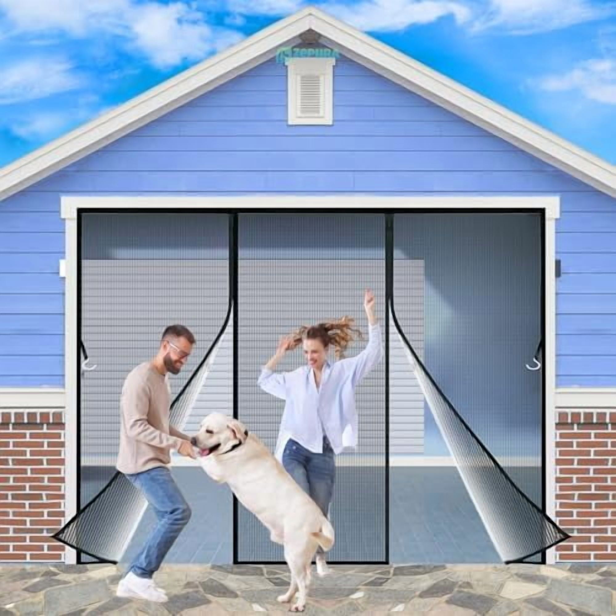 Magnetic Screen Door for Sliding Doors, 118x106 inch Double Door Screen ...