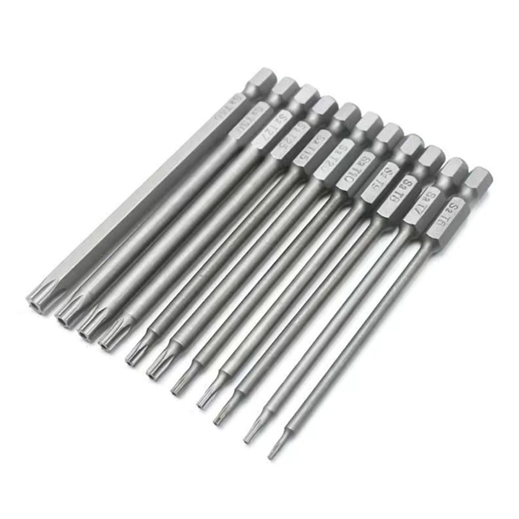 Magnetic Screwdriver Bit Hex Shank 50/100/150mm Length Alloy Steel Security Tool Drilling Head ...