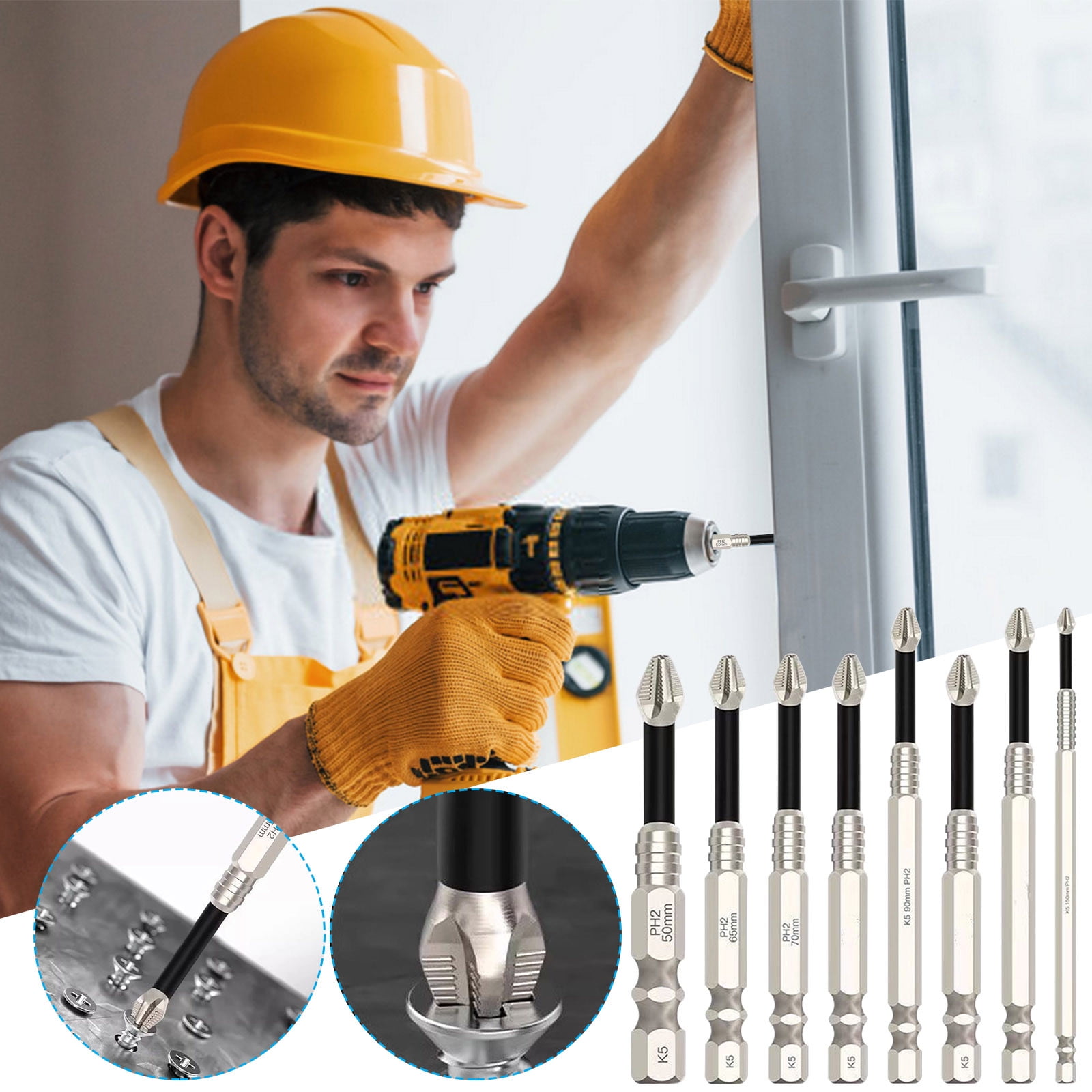 Magnetic Screwdriver Drill Bits Set | High-Strength Magnetized Tips for ...