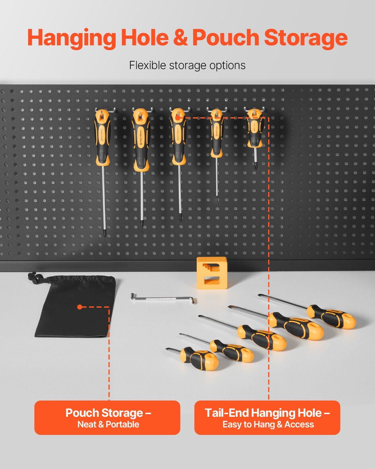 Magnetic Screwdriver Set, 12-Piece with 5 Phillips and 5 Slotted Tips ...