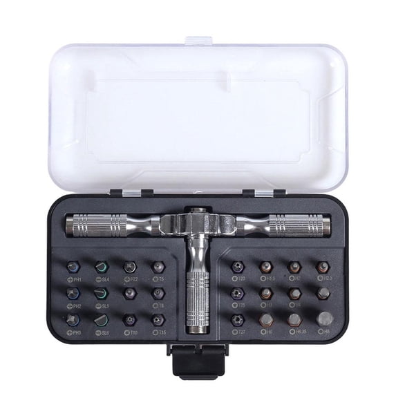Magnetic Screwdriver Set with Ratchet Mini Design Detachable T Handle ...