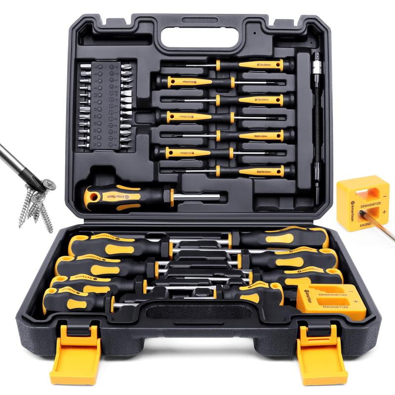 Magnetic Screwdriver Tools Set with Storage Case, Construction Tools ...