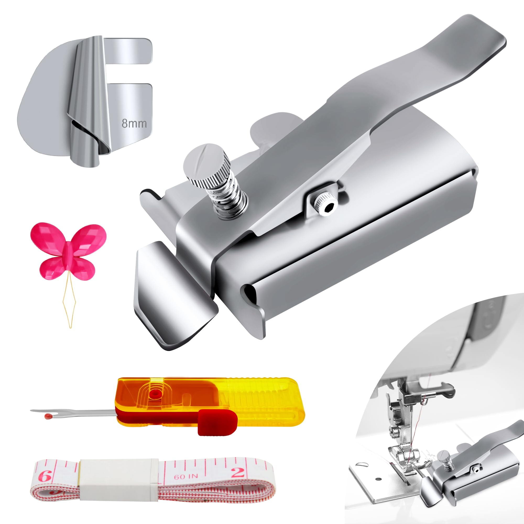 Magnetic Seam Guide for Sewing Machine Hemmer Guide with 8MM Sewing ...