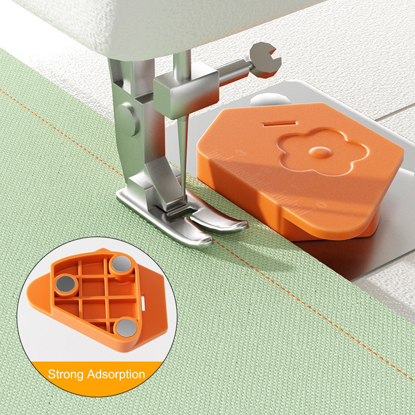 The Magnetic Seam Guide For Sewing Machines Is Orange|Seam For Sewing ...