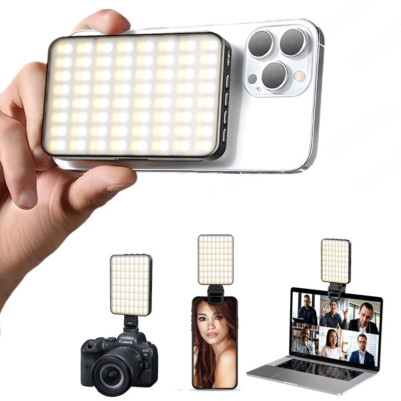 Magnetic Selfie Light, Portable Phone Light Clip, Rechargeable Ring ...