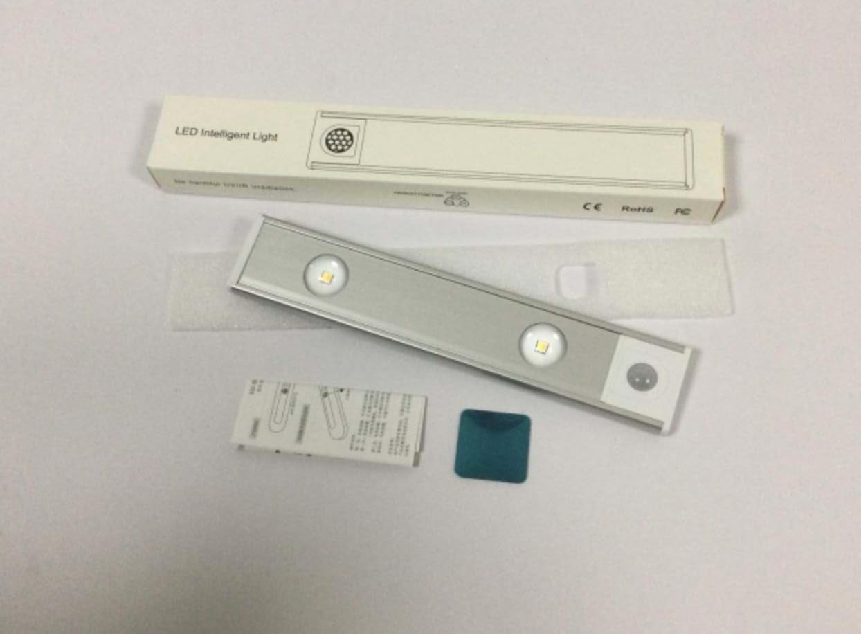 Magnetic Sensor Inteligent Light - 20 CM Silver Silver LED Rechargeable ...