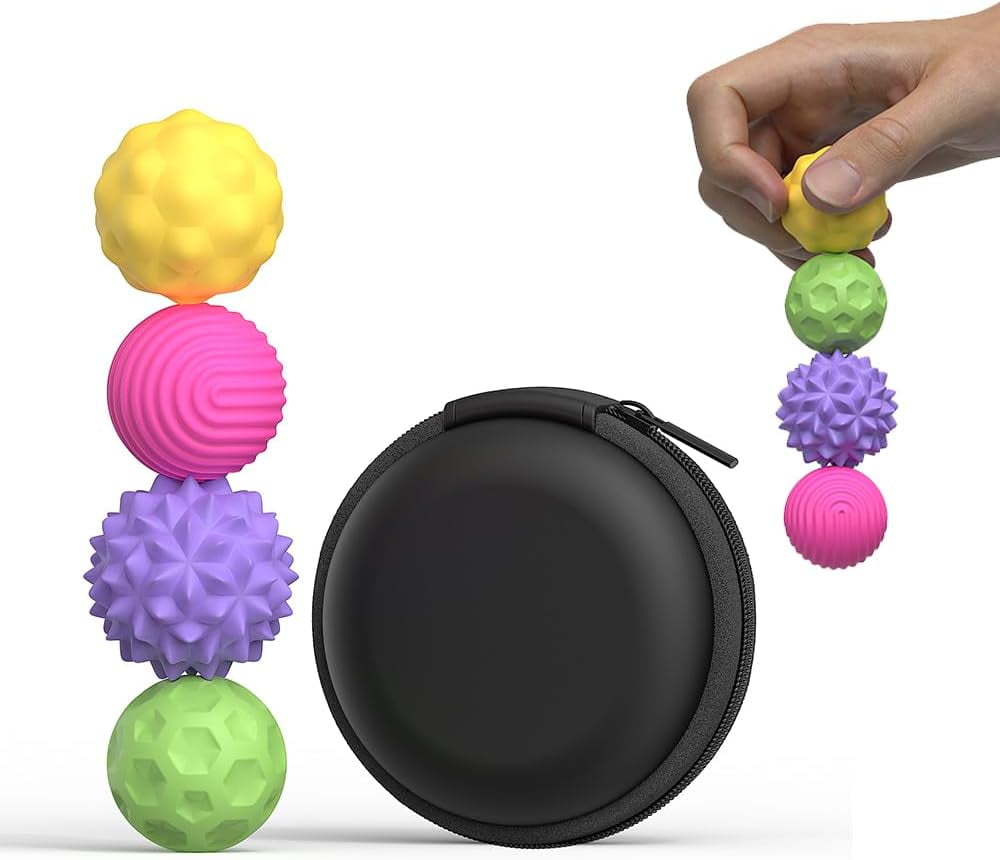Magnetic Sensory Fidget Ball Toy, Attracting Stress Ball with Silicone Shell for Adults and ...
