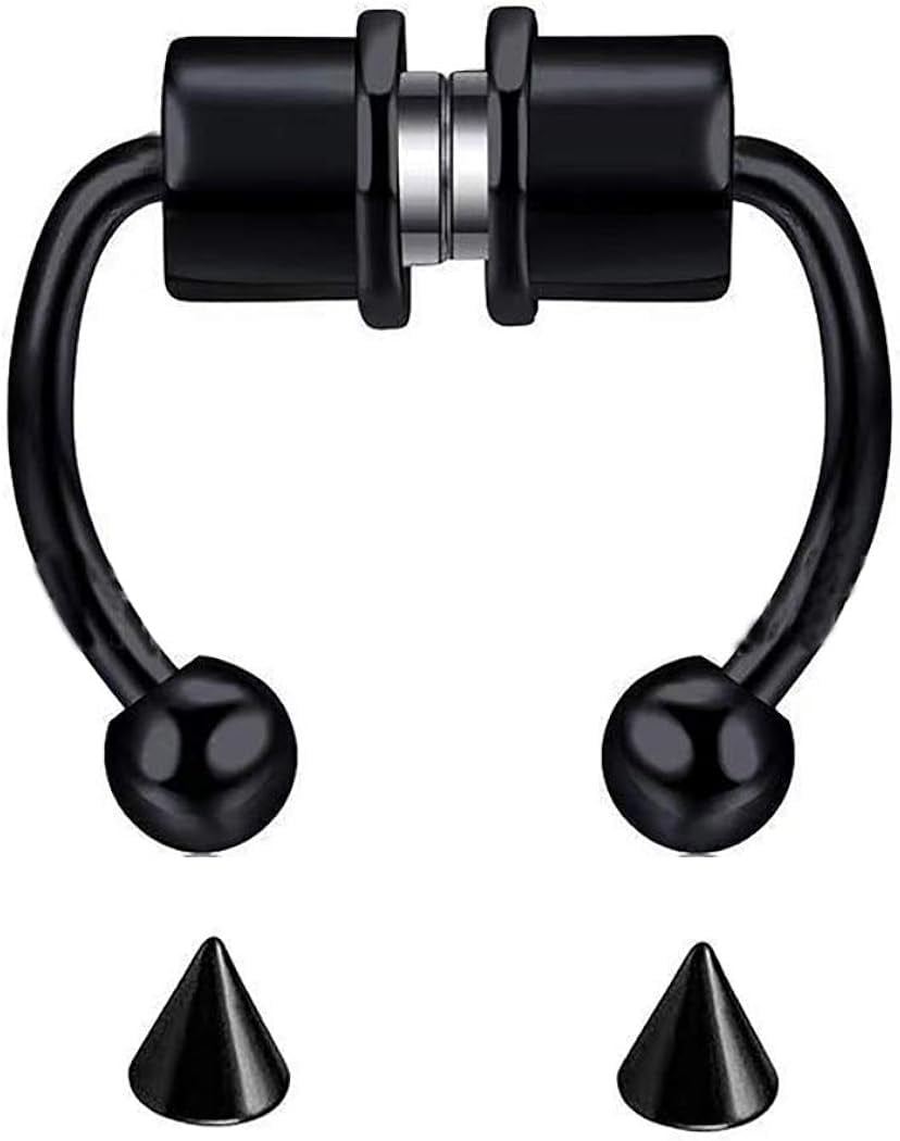 Magnetic Septum Nose Ring Hoop Fake Nose Ring Non Pierced Clip On ...