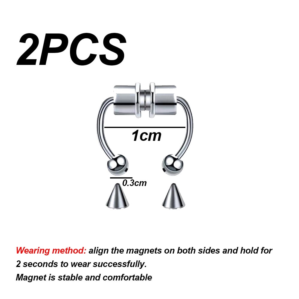 Magnetic Septum Nose Ring Horseshoe Faux Fake Nose Septum Rings Non ...