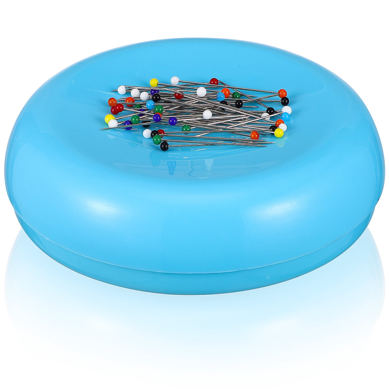 Magnetic Sewing Pin Cushion Woven Basket with Lid Seagrass Storage ...