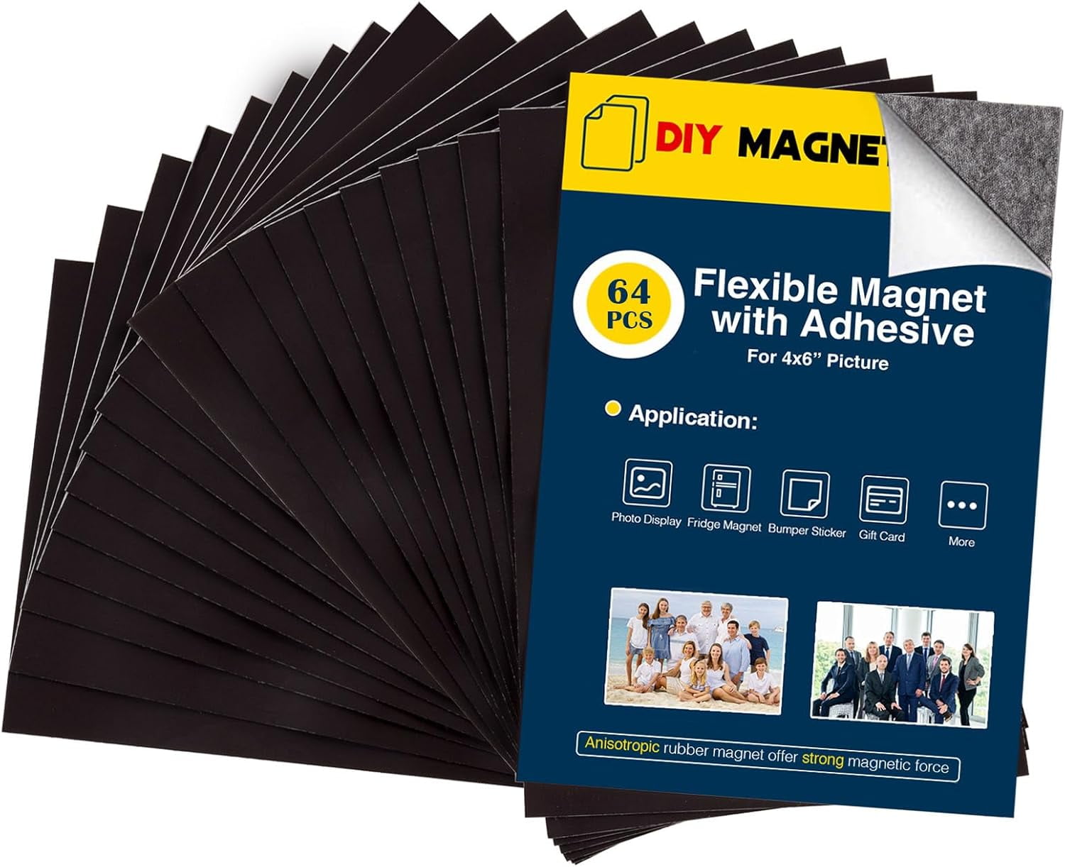 Magnetic Sheets with Adhesive Backing for Fridge 4x6 Pictures Magnets ...