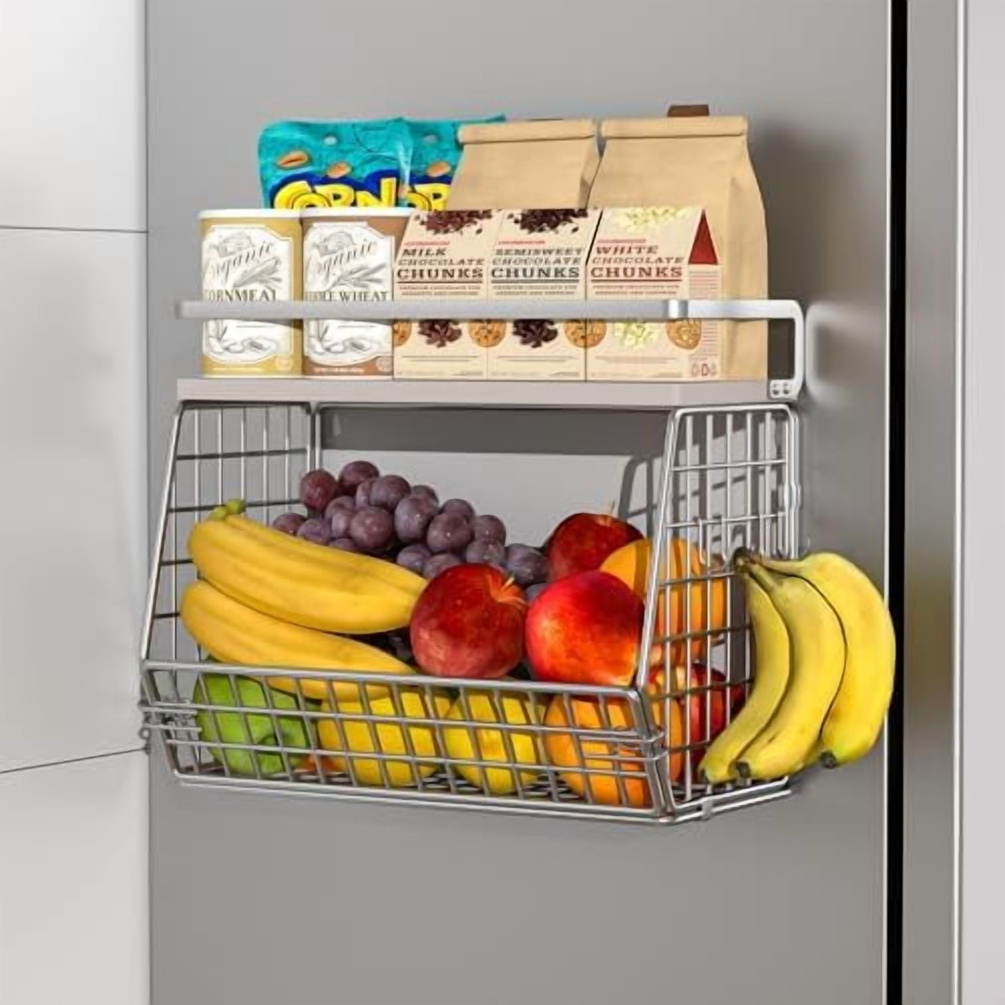 Magnetic Shelf for Fridge,Onion and Potato Spice Snacks Fruit and ...