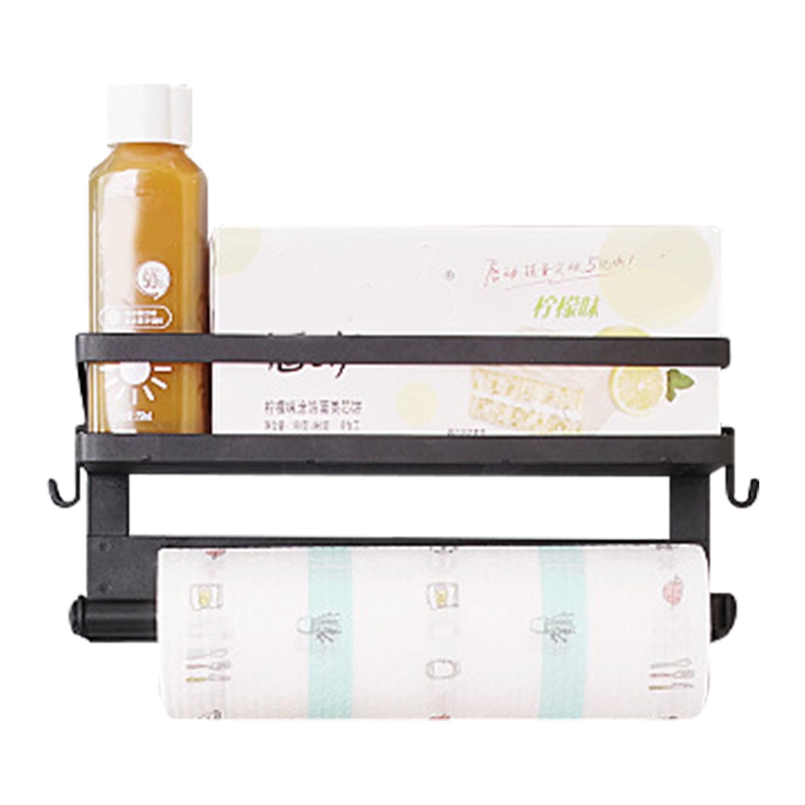 Magnetic Shelf Refrigerator Organizer - Condiment Organizer with Paper ...