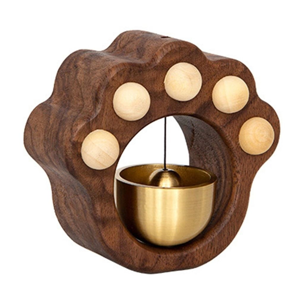 Magnetic Shopkeepers Bells Paws Shaped Entering Bells Wood Doorbell ...