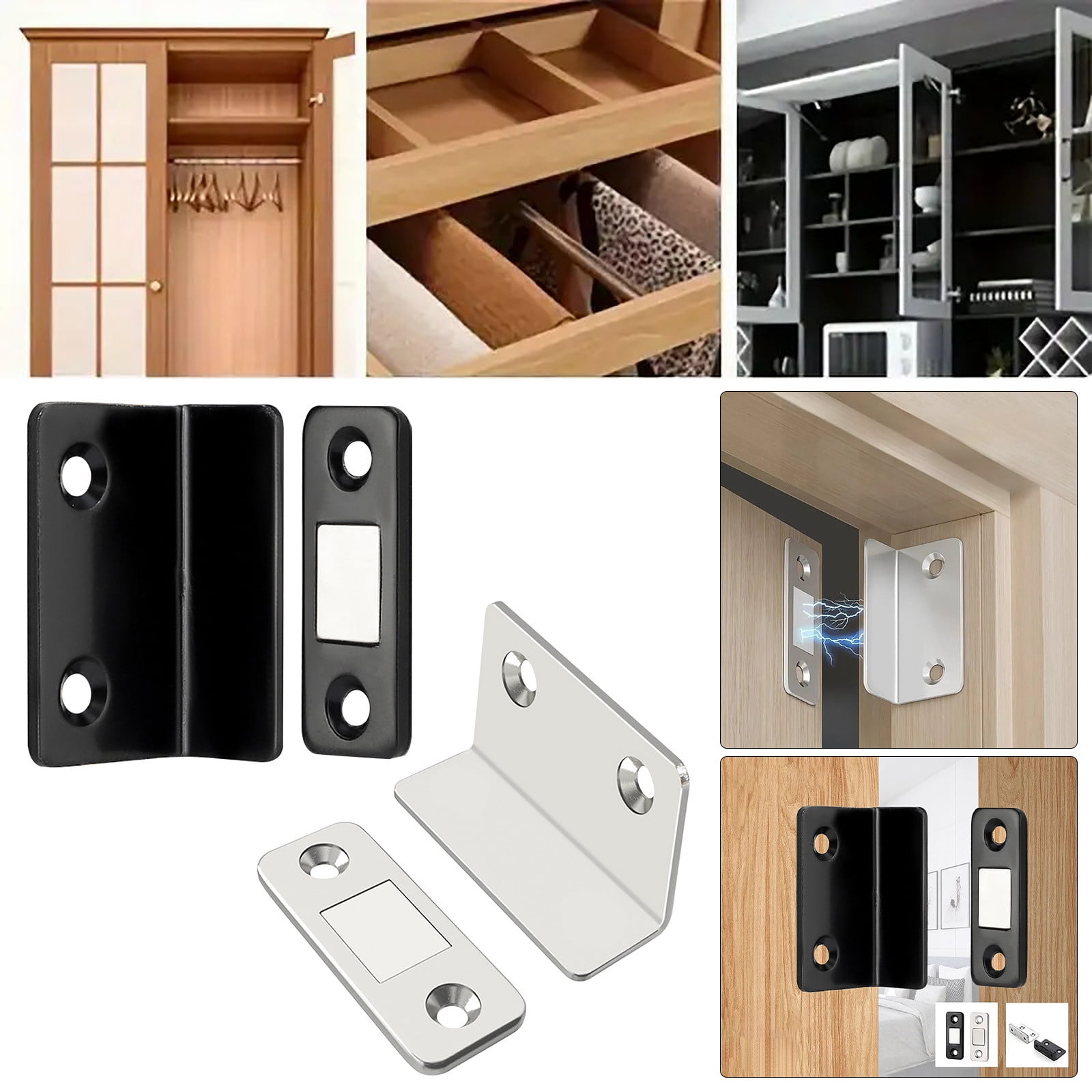 Magnetic Sliding Wardrobe Door, L-Shaped Magnetic Patch, Easy Install, Silent Glide, Modern ...