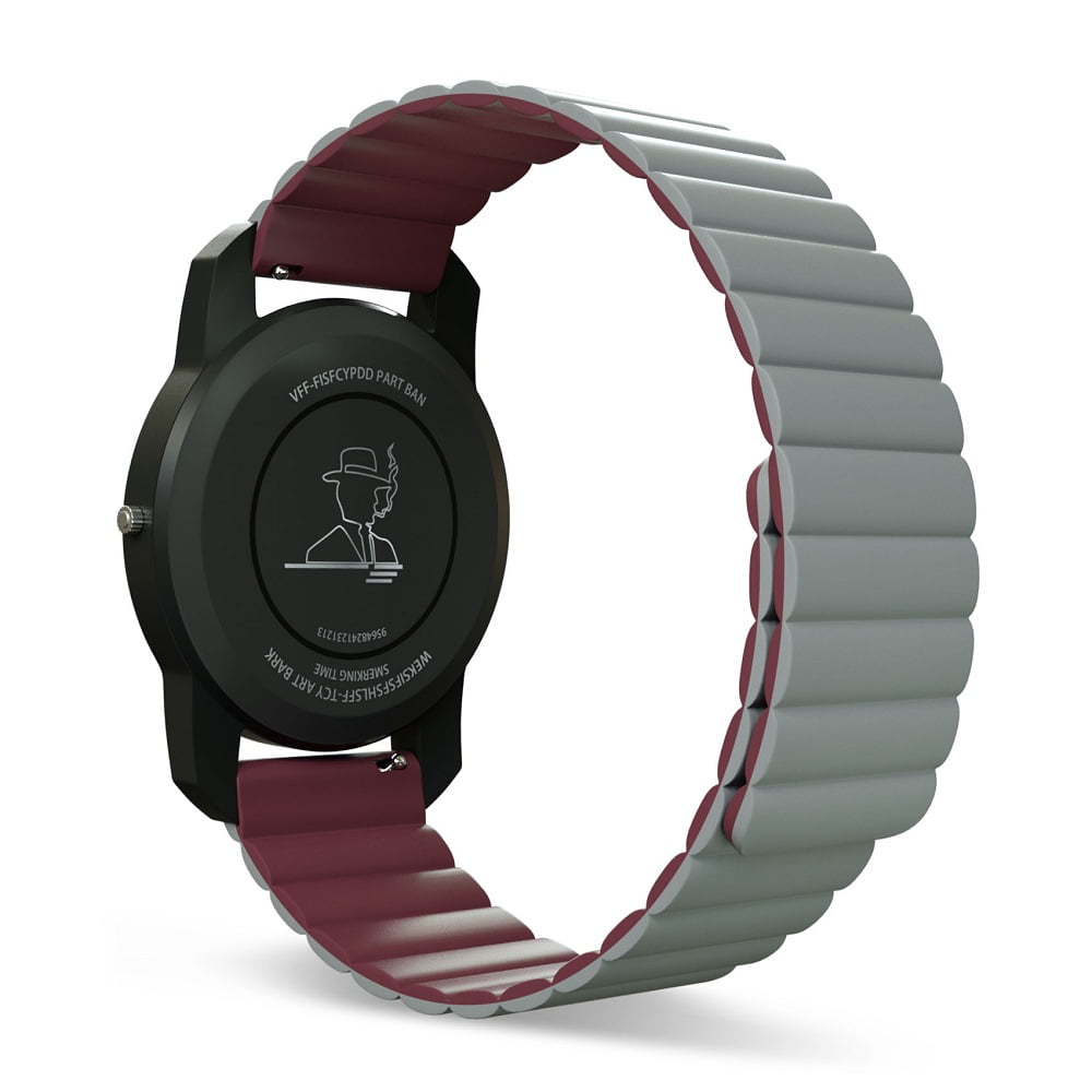 Magnetic Smartwatch Strap, Double Color Silicone Watch Band for Gear S3 ...