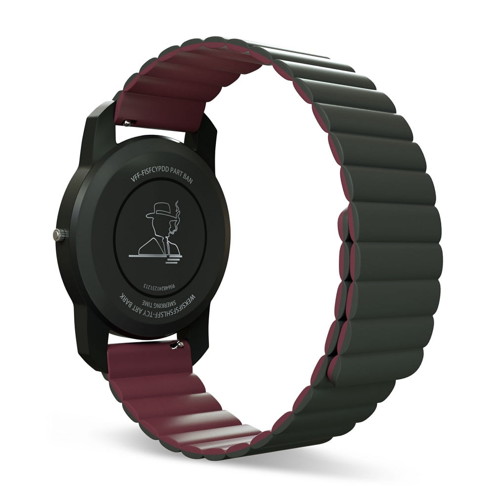 Magnetic Smartwatch Strap, Double Color Silicone Watch Band for Gear S3 ...