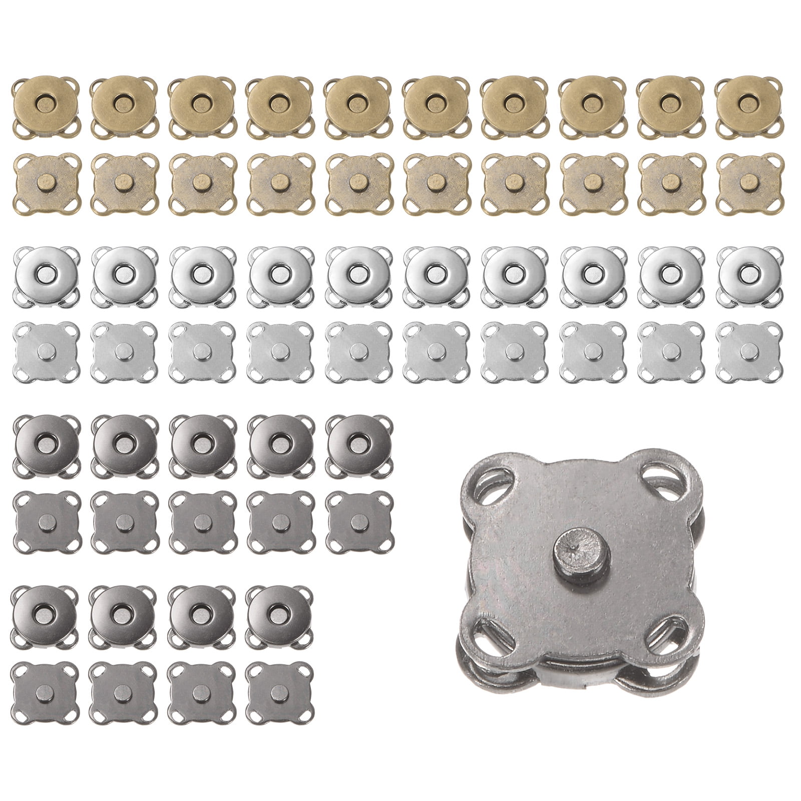 Magnetic Snap 10mm Metal Fasteners for Clothing Purse, 3 Colors ...