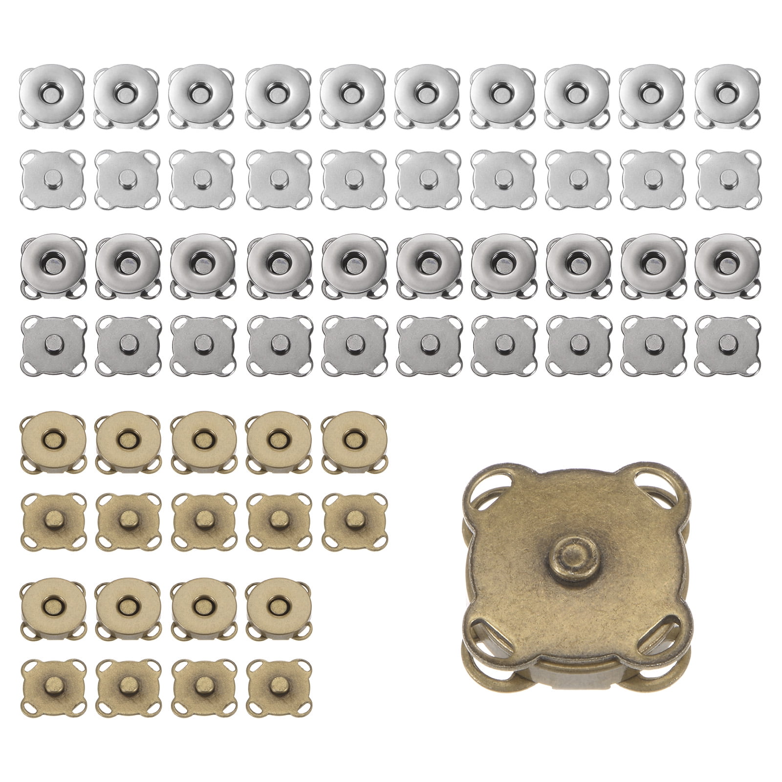 Magnetic Snap 14mm Metal Fasteners for Clothing Purse, 3 Colors ...