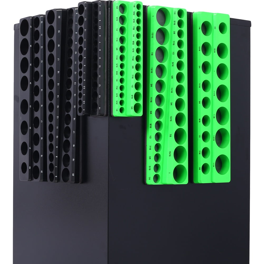 Magnetic Socket Organizer Set, 6 Pieces Socket Holder Kit Includes 1/4 ...