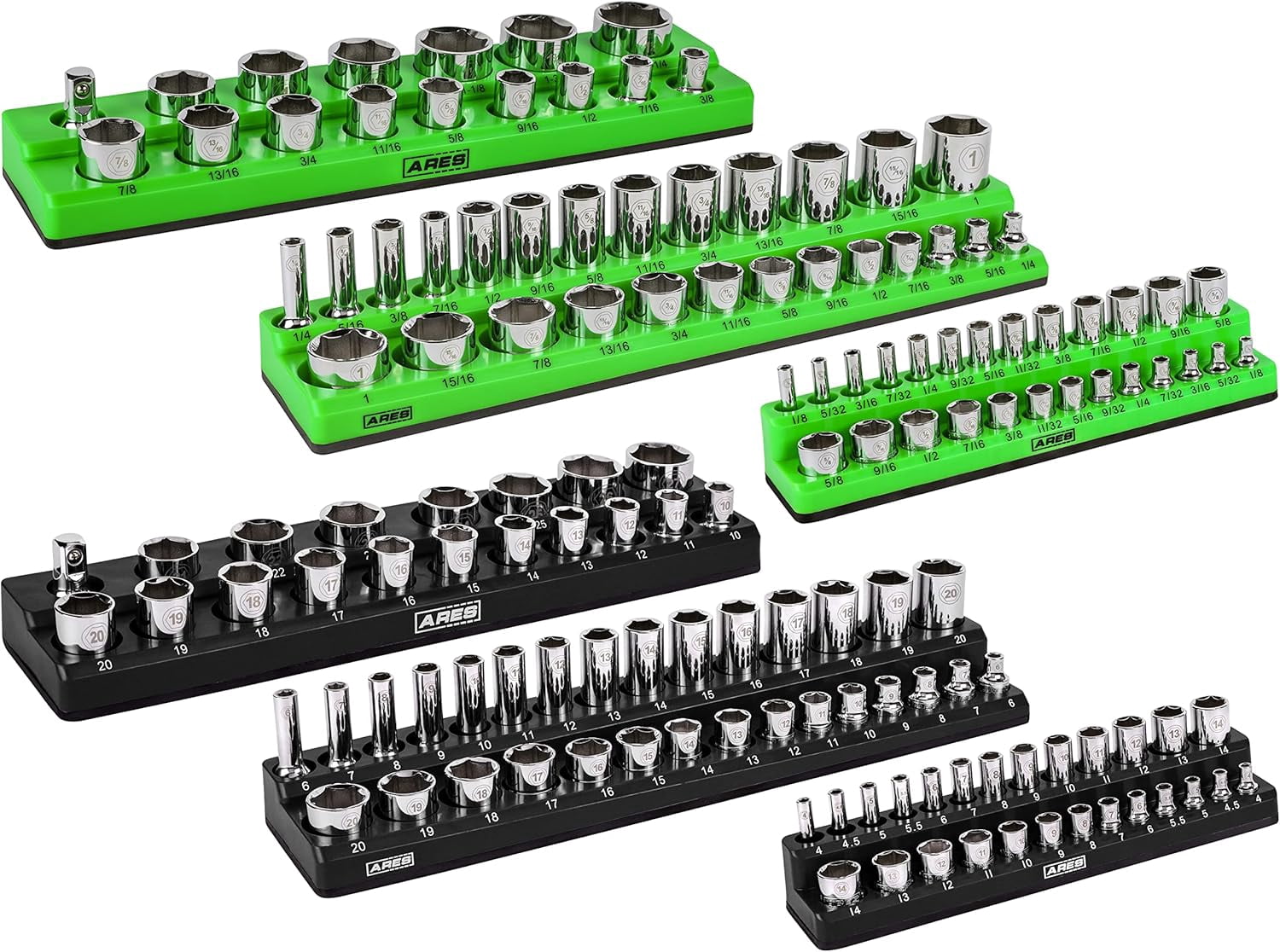 Magnetic Socket Organizers - Metric and SAE Set and in in in Socket ...