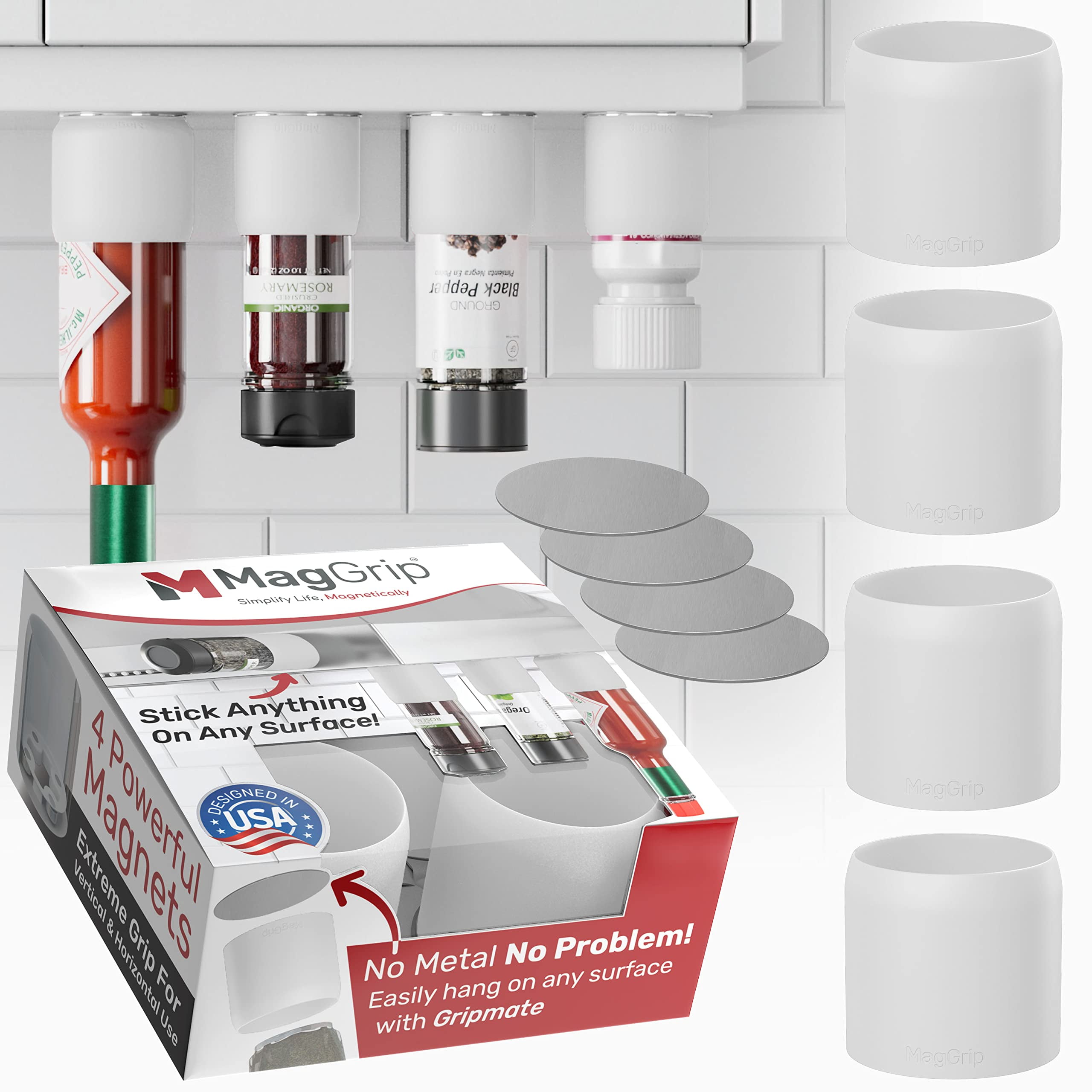 Magnetic Spice Jars Grip, RV Camper Kitchen Organization, Must-Haves ...