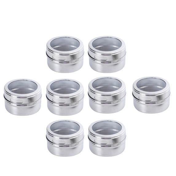 Magnetic Spice Jars Set • Stainless Steel Spice Rack • Airtight ...