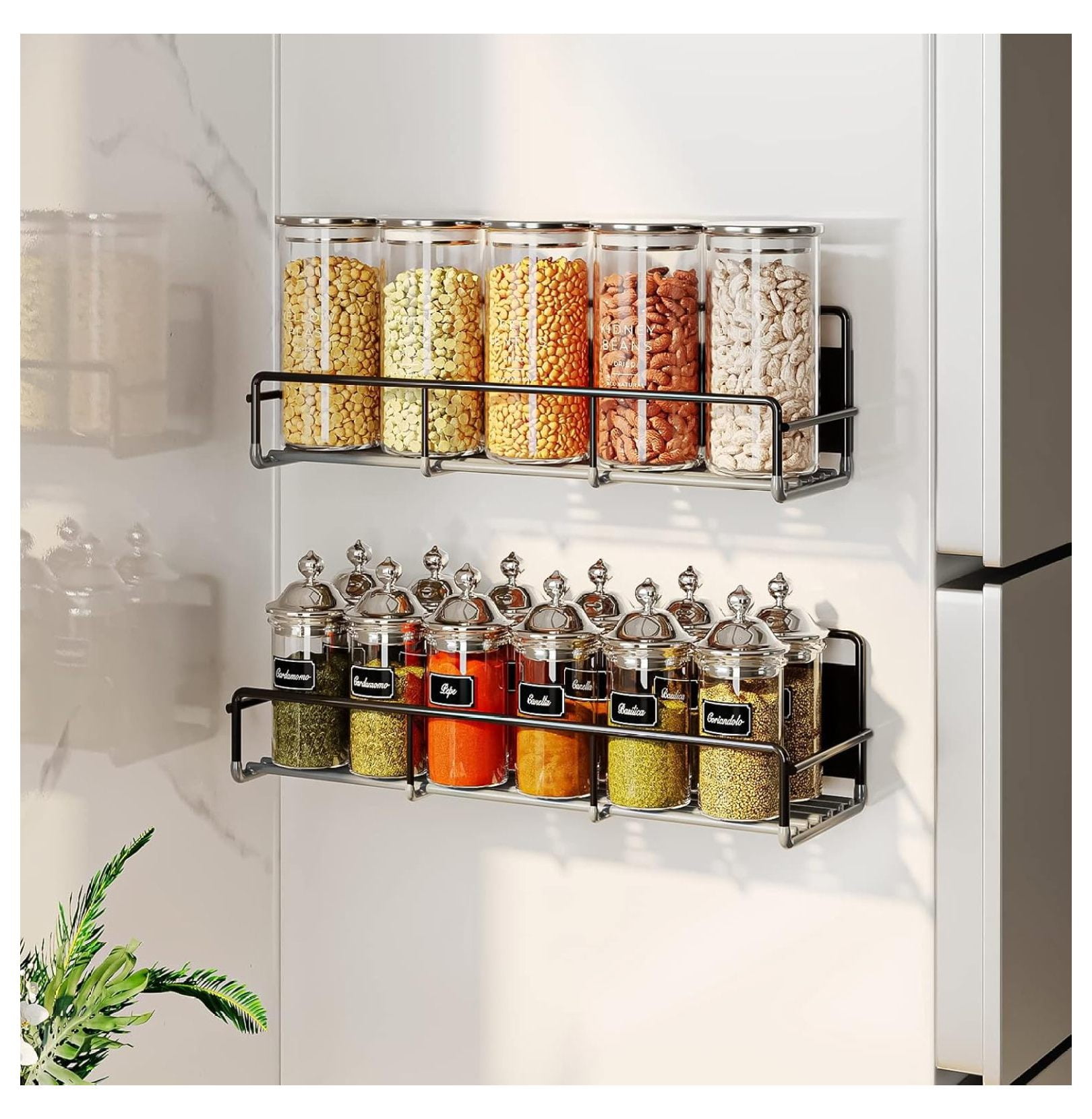 Magnetic Spice Rack Organizer, 2 Pack Magnetic Shelf for Whiteboard ...