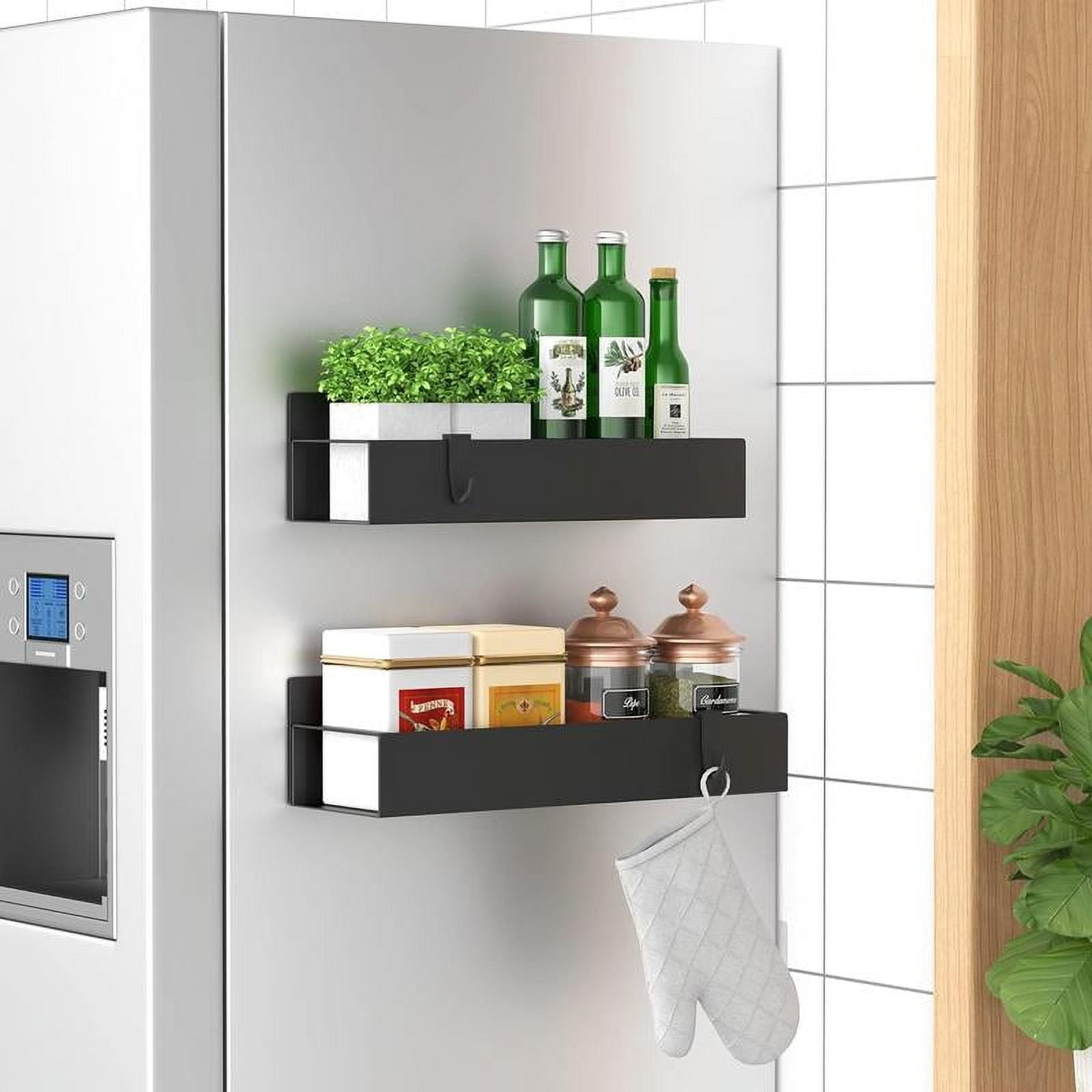 Magnetic Spice Rack for Refrigerator, Magnetic Spice Storage Rack ...