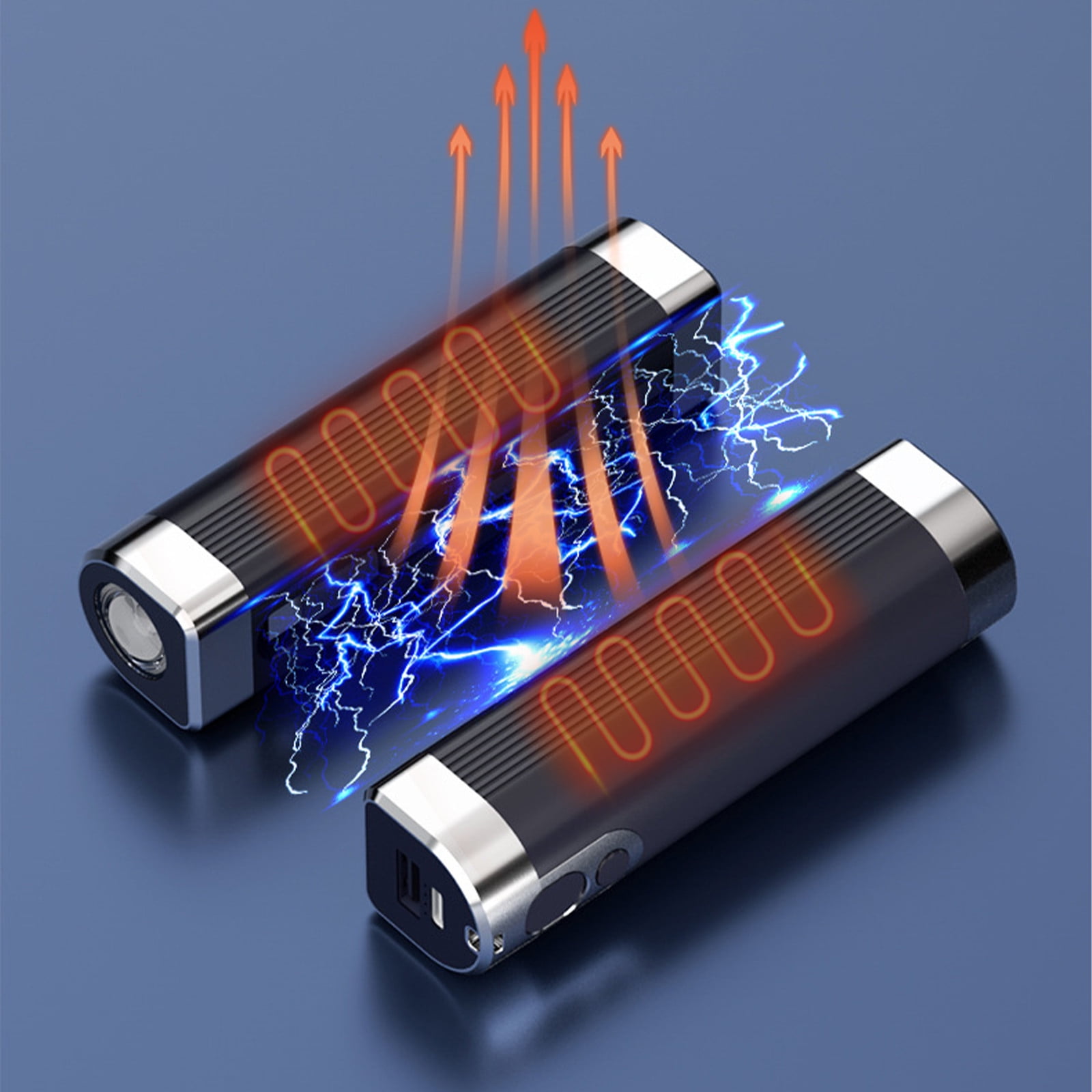 Magnetic Split USB Charging Self Heating Mini Lightweight Flashlight ...