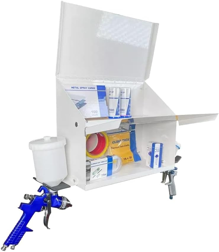 Magnetic Spray Booth Box White- Double Compartment Cabinet with Double ...