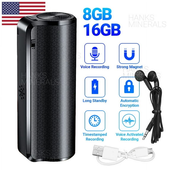 Magnetic Spy Recorder MP3 Voice Activated Mini Audio Hidden Recording ...