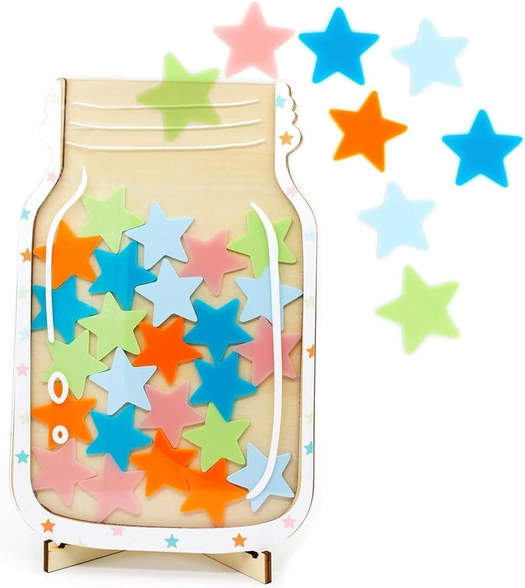 Magnetic Star Jar Reward System, Kids Incentive Star Reward Jar ...