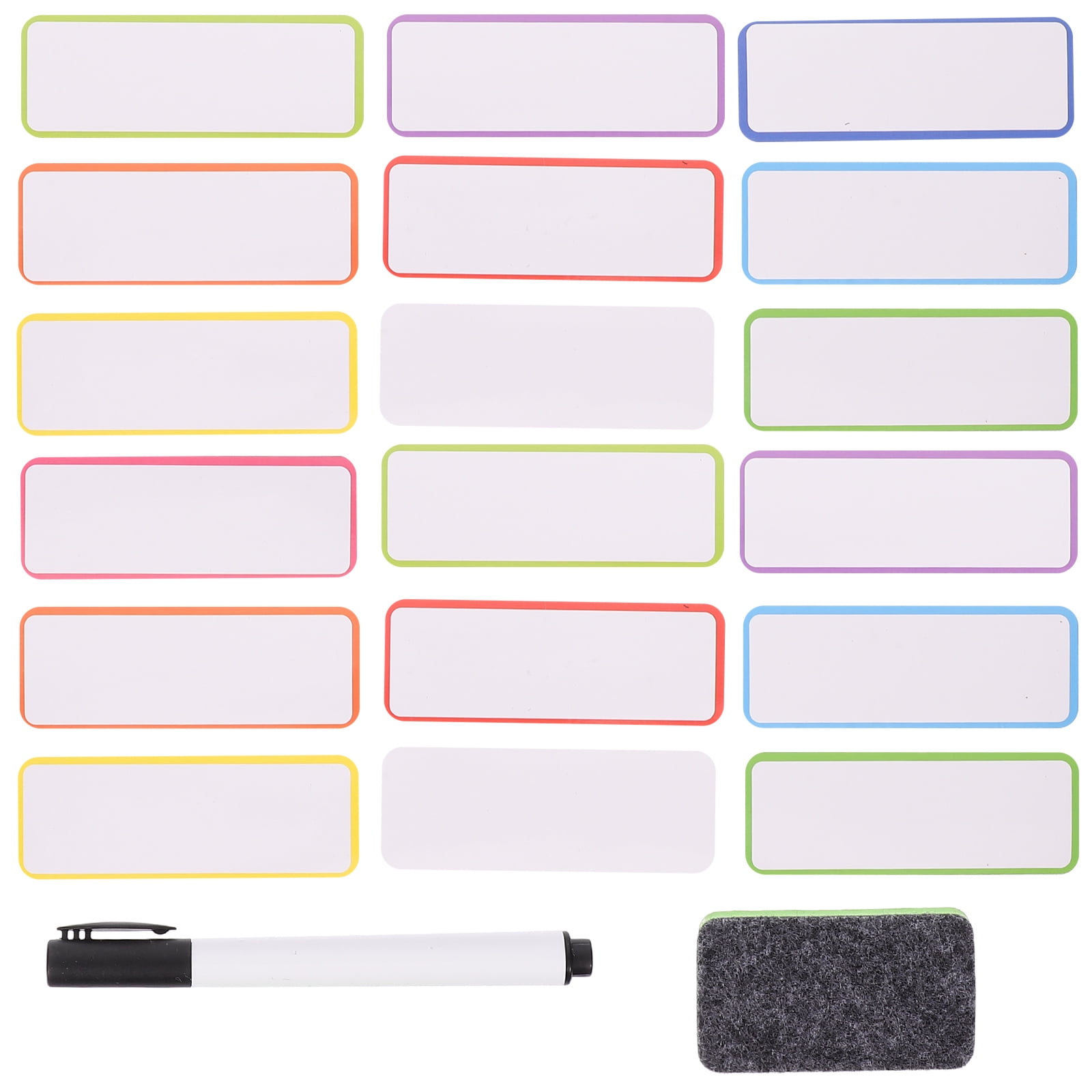 Magnetic Sticky Notes,60Pcs Reusable Magnetic Dry Erase Labels with ...