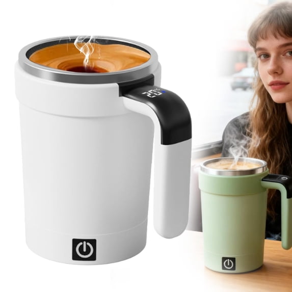 Magnetic Stirring Coffee Mug with Lid,Self Automatic Stirring Coffee ...