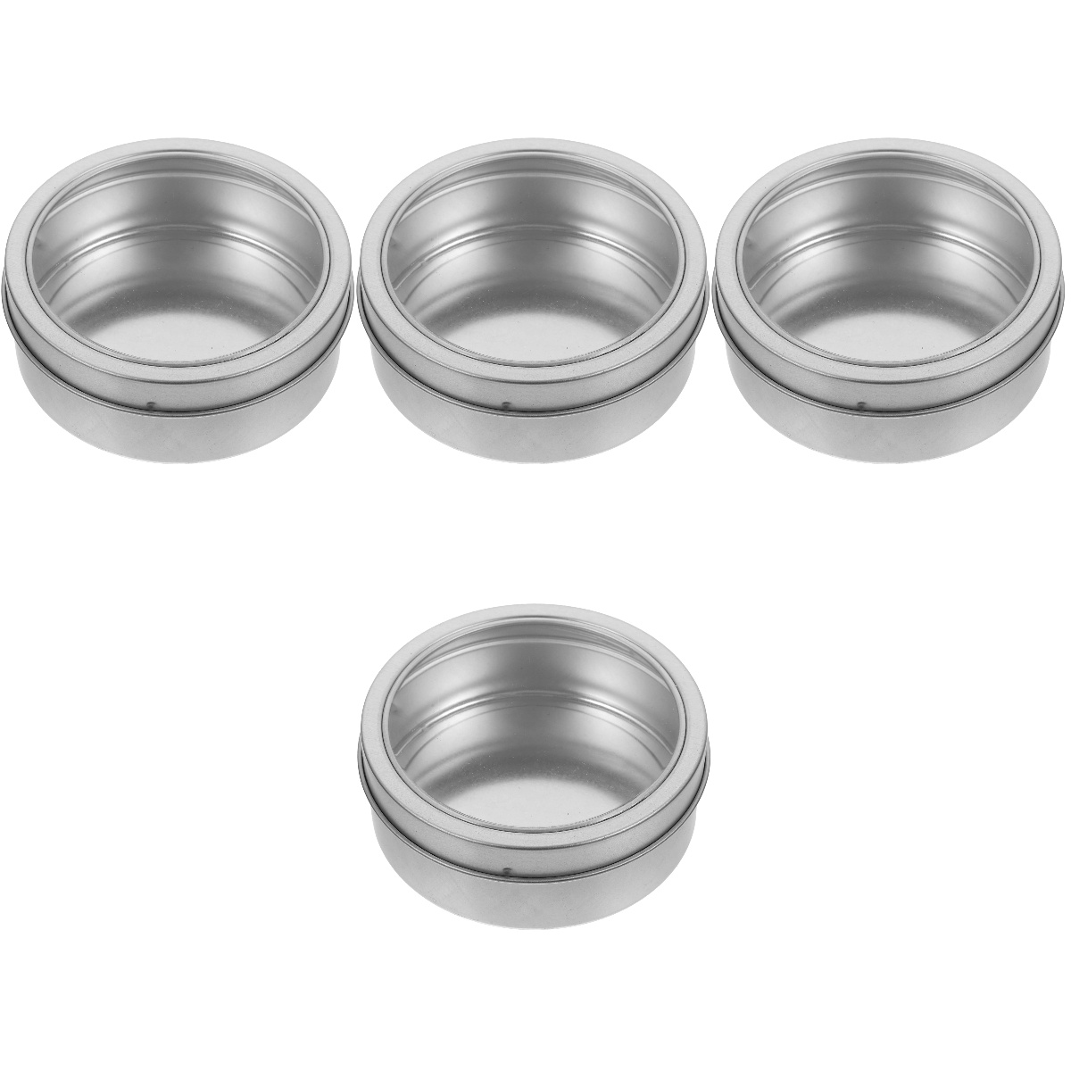 Magnetic Storage Box Metal Container with Lid Miss 4 Pieces Spice Jar ...