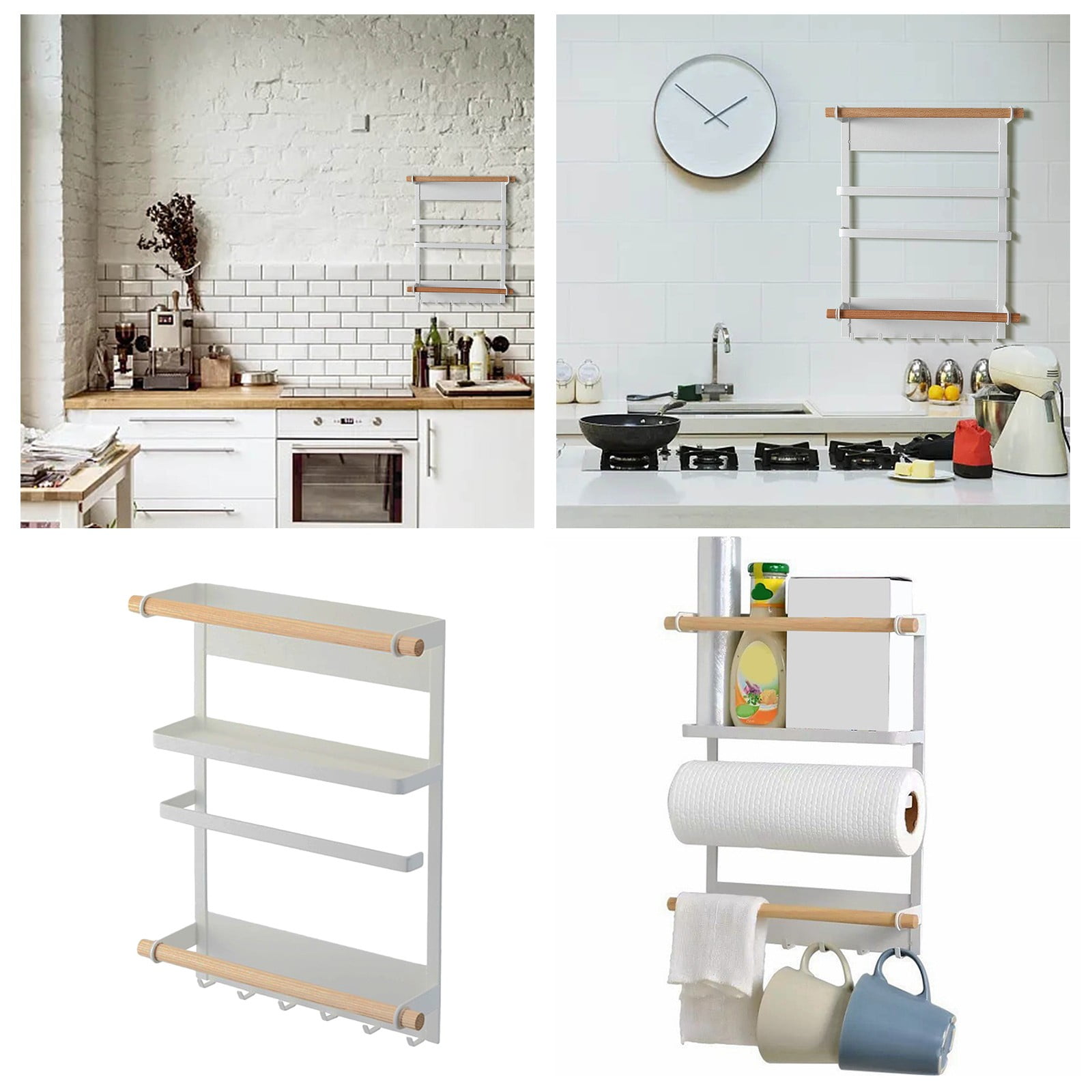 Magnetic Storage Rack 1Pc Rack 3 Tier Kitchen Shelf for Refrigerator ...